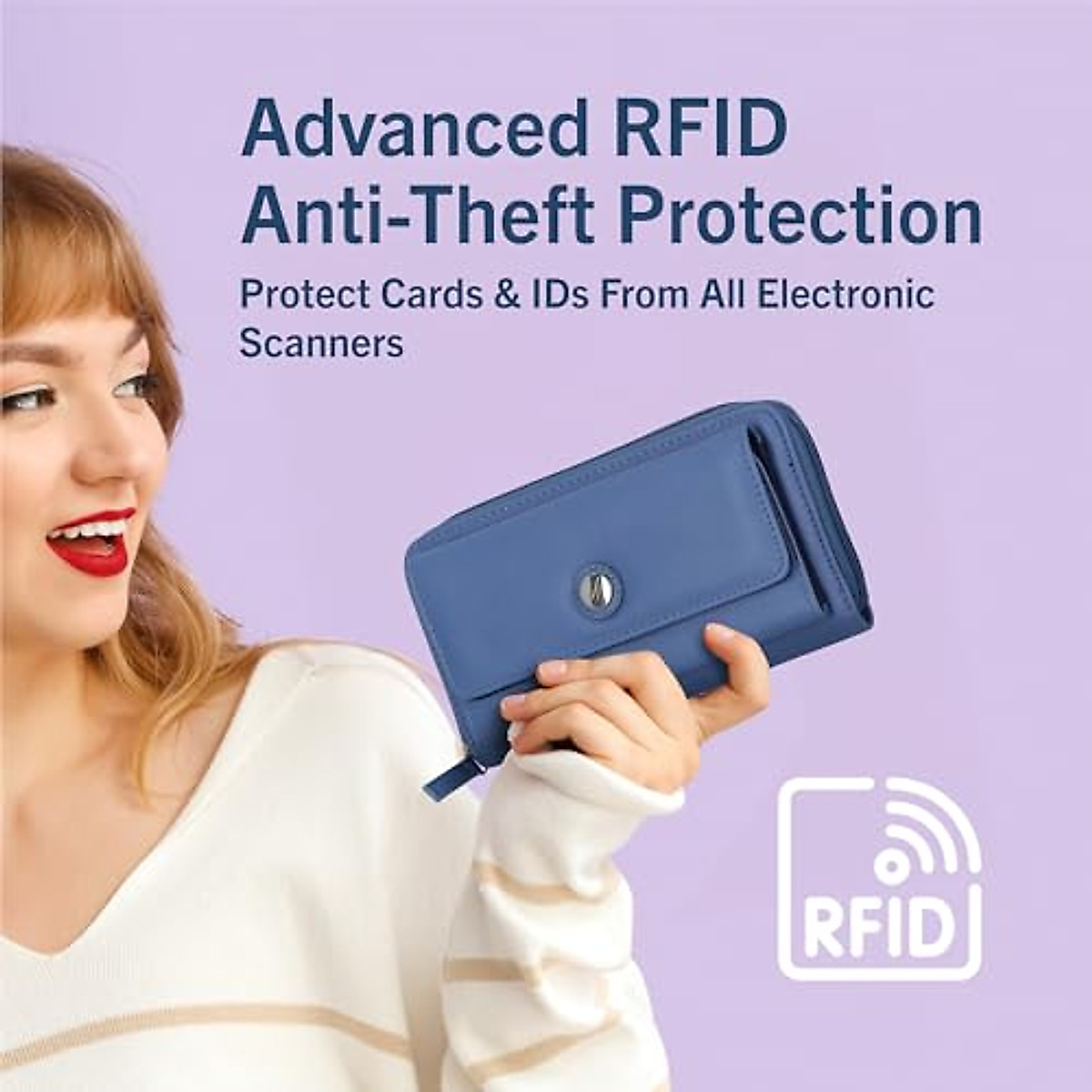 Nautica Women's RFID Wallet, Fuego Red