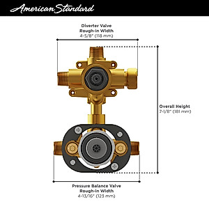 American Standard RU521 Flash 2-Way Integrated Shower Diverter Rough Pressure Balance Valve Cartridge