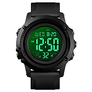 CKE Men's Digital Sports Watch Large Face Waterproof Wrist Watches for Men with Stopwatch Alarm LED Back Light