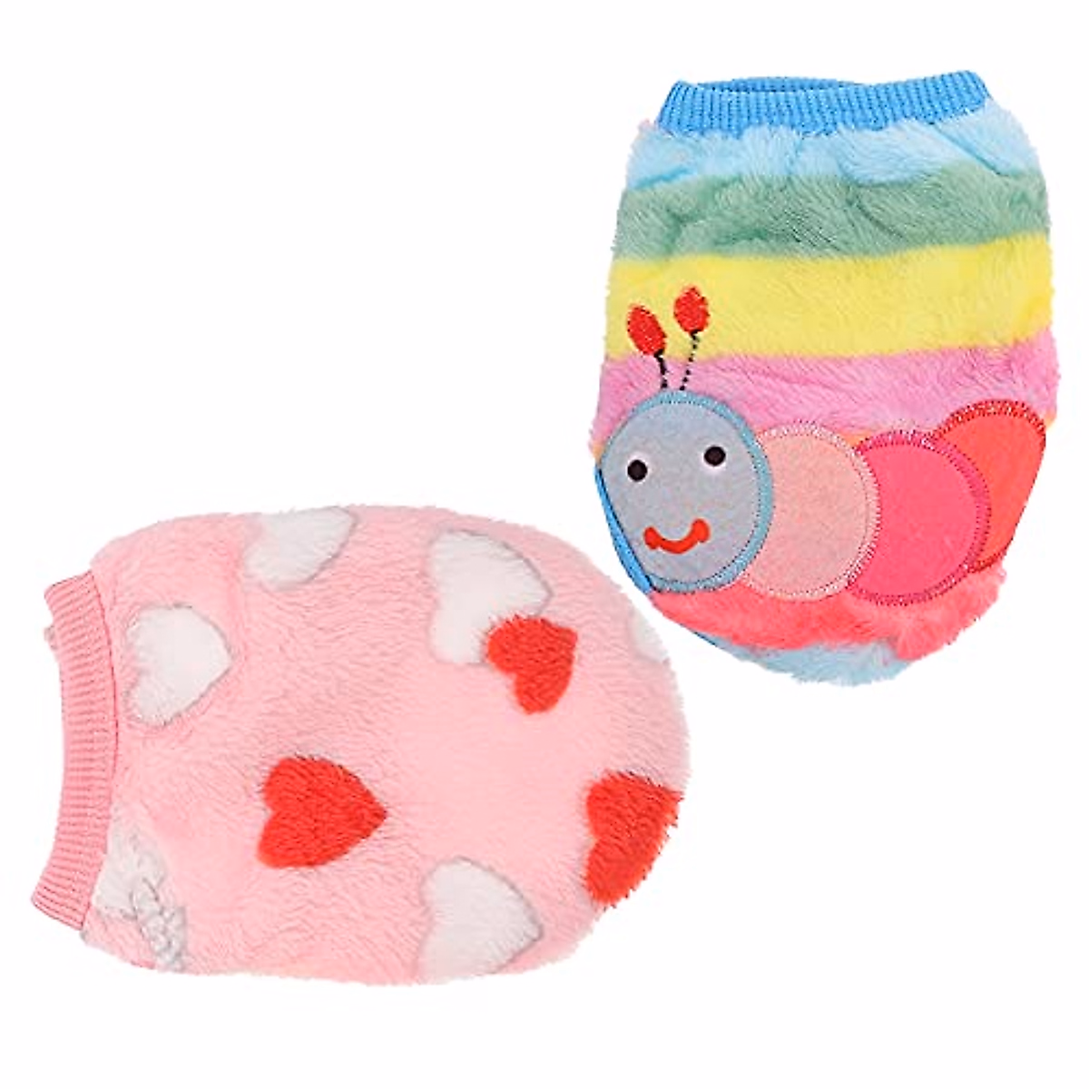 TEHAUX 2 Pieces Soft Pet Costume Rabbit Bunny Pet Clothes Warm Fleece Pet Apparel Comfortable Small Pet Vest Clothing for Small Animals Ferret Chihuahua Puppy Kitten