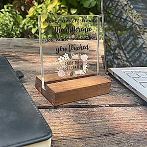 Coworker Gifts For Women Men Retirement Gifts New Joy Going Away Gift Leaving Gifts For Coworker Boss Leader Colleague Friends, Appreciation Gift, Desk Decor Signs for Home Office