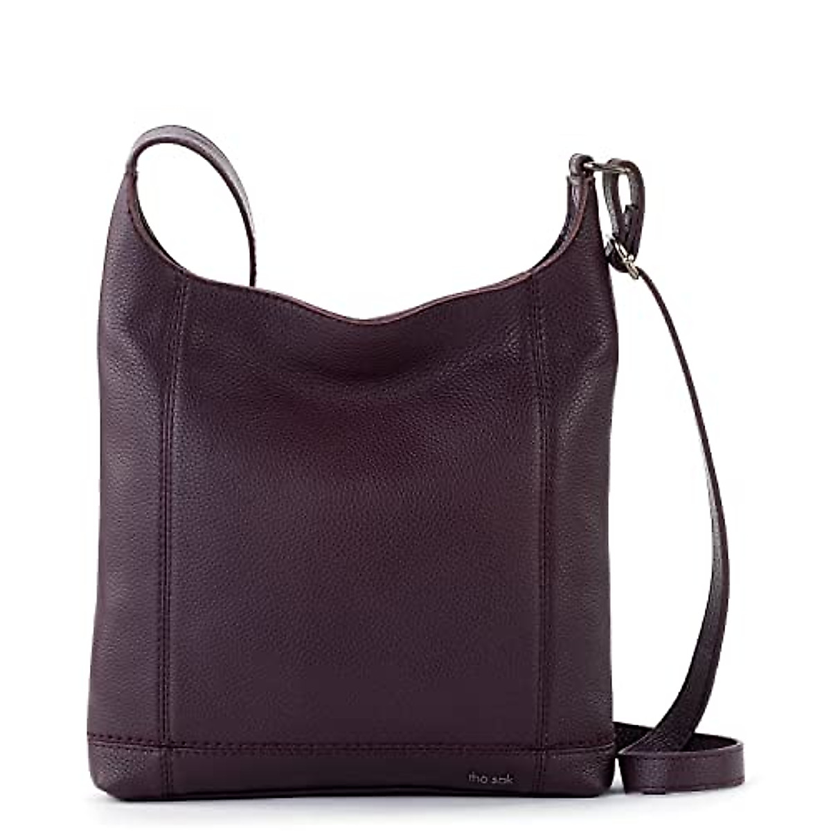 The Sak De Young Crossbody in Leather, Aubergine