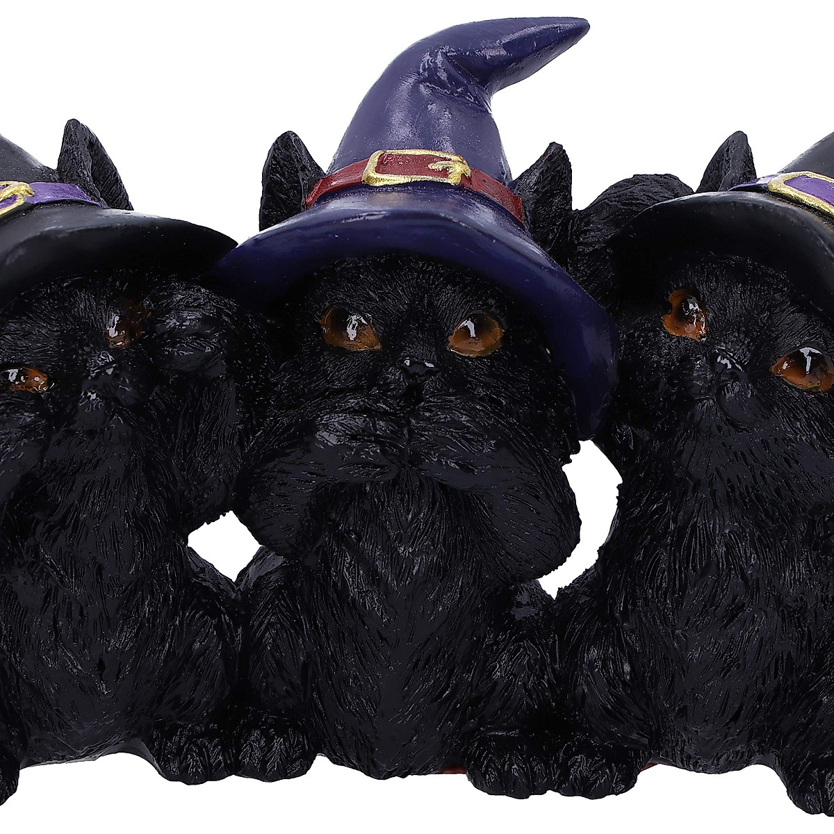 Nemesis Now Three Wise Black Cats See No Hear No Speak No Evil Familiar Figurine,11.5cm