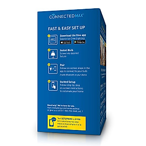 Cree Lighting Connected Max Smart Led Bulb A21 100W Tunable White + Color Changing, 2.4 Ghz, Works With Alexa And Google Home, No Hub Required, Bluetooth + Wifi, 1Pk