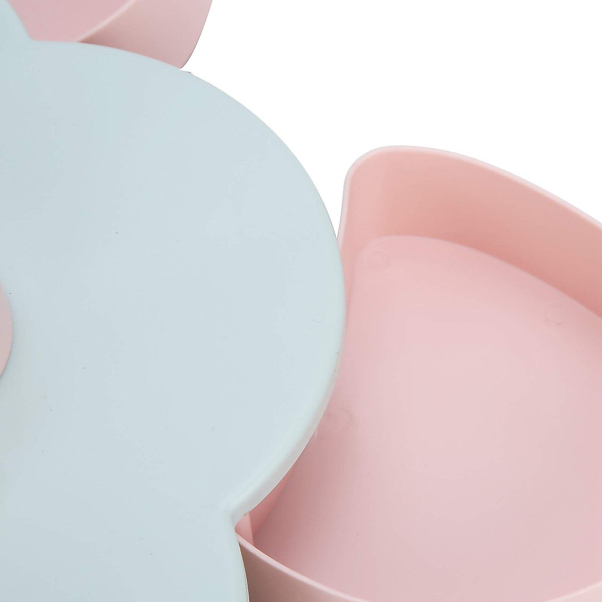 plplaaoo Flower Shaped Dried Fruit Plate,Rotating Snack Storage Box with 5 Compartments, Nut Serving Platter, Removable Snacks Candy Storage Tray for Dried Fruits, French Fries, Nuts