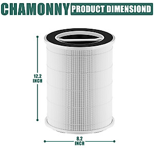 CHAMONNY P200S/G200S Filter Replcement, Compatible with Ganiza G200S/G200 and Welov P200S/P200 Pro Air Purifier, 3-in-1 H13 True HEPA Filter and Pre-Filter, 2 Pack