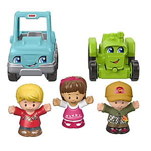 Fisher-Price Little People Truckin' Along Vehicle Gift Set with Tractor and Truck