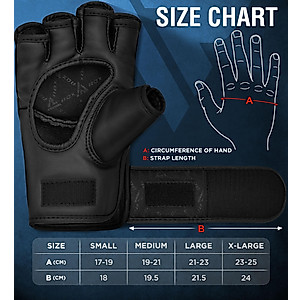 RDX MMA Gloves Grappling Sparring, Maya Hide Leather, Boxing Gloves Men Women Muay Thai Martial Arts Training, Half Finger Adjustable Mitts Wrist Support kickboxing Cage Fighting Punching Bag Workout