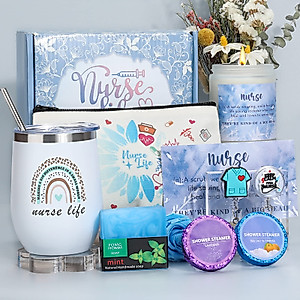 Nurse Gifts,Nurse Gifts for Women,RN Gifts for Nurses,Nurse Practitioner Gifts,Nurses Week Gifts,Nurse Tumbler Candle Gifts Set for Nurse