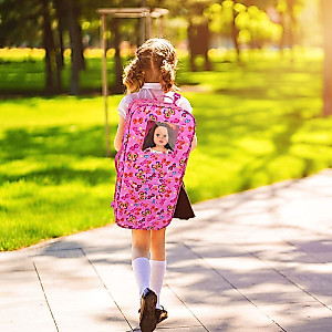 ZITA ELEMENT Doll Travel Carrier Case Crossbody Shoulder Bag for 18 Inch Doll Accessories - 18 Inch Doll Carrier with Multi-Pocket, Storage Closet Wardrobe Makeovers