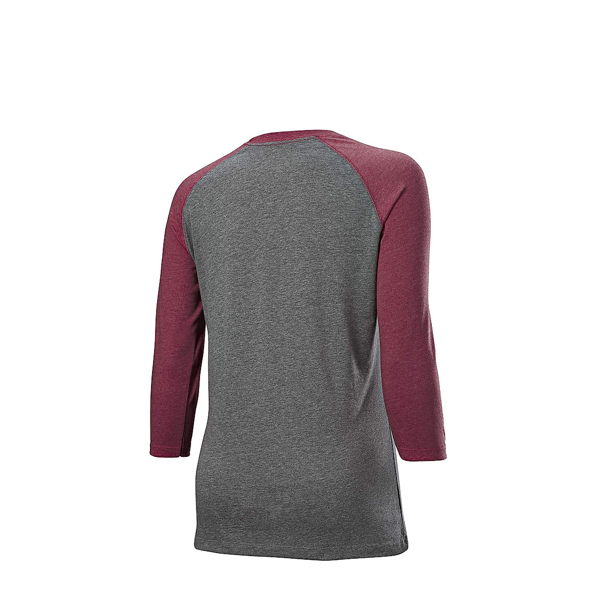EvoShield Women's Standard Poly/Cotton Mid Sleeve Shirt, Charcoal/Maroon Heather, L