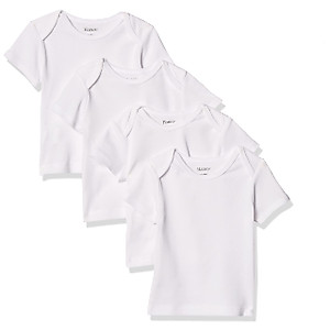 Hanes Baby T, Flexy Soft Stretch Shirt, Expandable Shoulder, 4-Pack, Diamond White, 18-24 Months