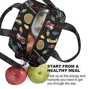 CHSSONG Insulated Lunch Bag Stranger ST Dinner Bag Lunch Box Leakproof Cooler Portable Handbag Reusable Thermal Tote Bag For School Office Picnic, ST-Black, 25.5x22.5x16.5cm(10x8.9x6.5inch)