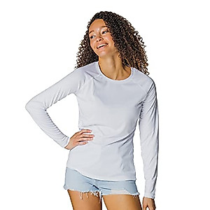 Vapor Apparel Women’s UPF 50+ UV Sun Protection Long Sleeve Performance Slim Fit T-Shirt for Sports and Outdoor Lifestyle, XX-Large, White