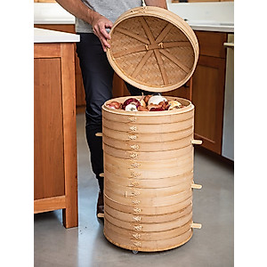 Gardener's Supply Company Stackable Bamboo Harvest Storage Basket Lid