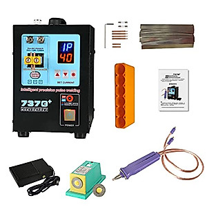 737G Battery Welding Machine,0.35mm Battery Spot Welder Battery Welding Machine and Soldering Station Portable Pulse Welding Machine for Battery Pack 18650 14500 Lithium Batteries
