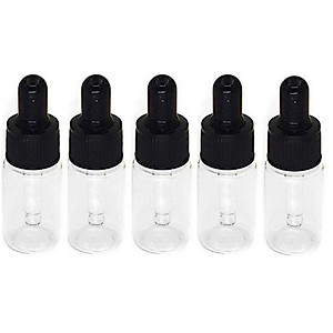 24PCS 10ML 0.34oz Empty Plastic Eye Dropper Bottles With Glass Pipettes Dropping Container For Essential Oil Aromatherapy Medicine Cabinet Dispenser Vials (Clear)