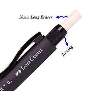 Faber-Castell Poly Matic Mechanical Pencil Automatic 0.5mm - Long Eraser Black
