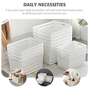 Operitacx 2pcs Box Storage Basket Plastic Storage Bins Woven Storage Baskets Toiletry Containers Files Desktop Organizing Box Desktop Sundry Case Plastic Box Storage Holder Cosmetic Box A4