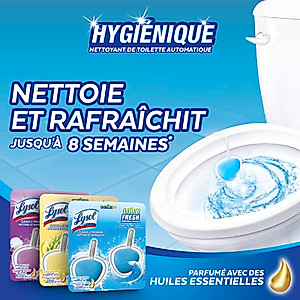 Lysol Automatic In-The-Bowl Toilet Cleaner, Cleans and Freshens Toilet Bowl, Atlantic Fresh Scent, 8 Count (Pack of 4)