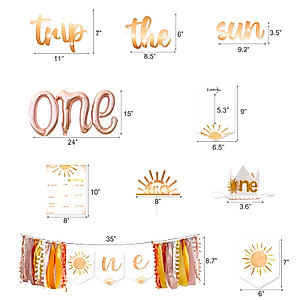 First Trip Around The Sun Birthday Decorations, Boho Sun 1st Birthday Decoration, You Are My Sunshine Party Supplies, Muted Sun Dessert Table Backdrop for 1st Birthday Girl, Sun Theme 1st Birthday