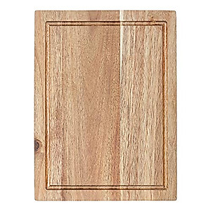 Glad Acacia Wood Cutting Board with Juice Grooves | Reversible Solid Butcher Block and Charcuterie Tray | Home Kitchen Supplies for Chopping and Serving