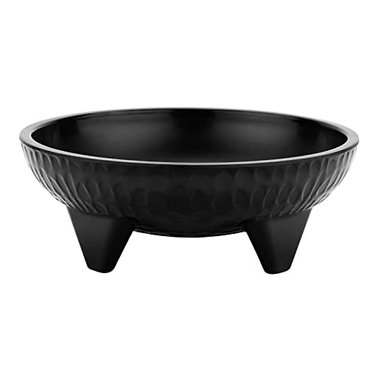 G.E.T. MOJ-803-BK Black 26 oz. Molcajete Bowl, Break Resistant Dishwasher Safe Melamine Viva Mexico Collection (Pack of 12)