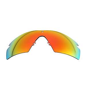 NicelyFit 4 Pairs Polarized Replacement Lenses for Oakley Si Ballistic M Frame 2.0 Sunglasses (Black Blue Red Titanium)