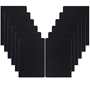 XYark 12 Pack College Ruled Notebook Journals Bulk, Lined Paper, 60 Page, 5.5x8.3 inch, A5, Travel Journal Set for Travelers, Students, Church, Office, Writing Diary Subject Notebooks Planner, Black