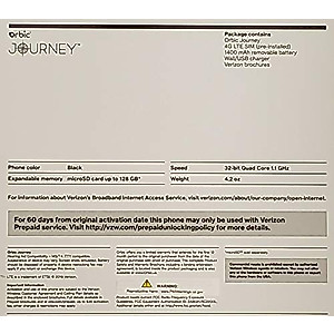 Orbic Journey V Verizon Prepaid 4g LTE Flip Phone - Black