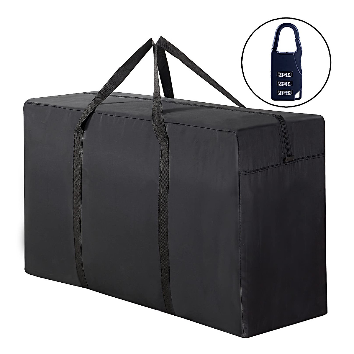 SANSAM Extra Large Heavy Duty Moving Bag, 3 Packs Waterproof Duffle Bag with Zippers for Travelling, Alternative to Moving Boxes,145L Oxford Clothes Storage Tote Bags for Space Saving