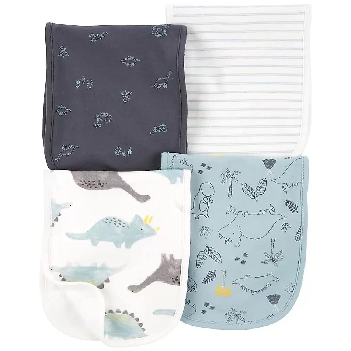 Reeonice Carter's 4-Pack Dinosaur Burp Cloths