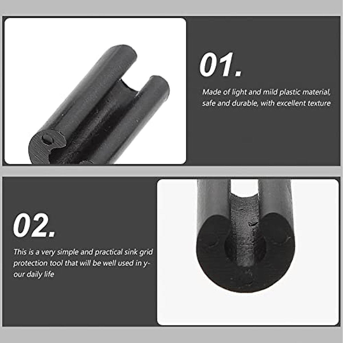 DOITOOL 100Pcs Rubber Feet for Sink Grid, Sink Protectors for Kitchen Sink, Kitchen Sink Wire Rack Feet Replacement Protector Parts for Kitchen Rack (Black)