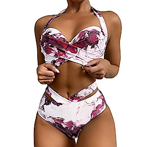 Underwire Swimsuits Two Pieces Crop Wrap Water Push Front Tops shorts Swimwear Swimsuit Let's Make a Deal Under One Dollar Open Box Deals Clearance Necklaces Under 1 Dollar 10.00 and Under Items