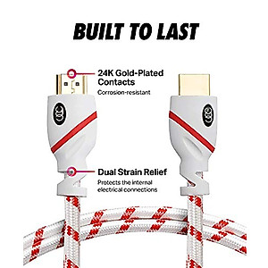 HDMI Cable 30 ft - 4K Resolution UHD 2.0b Ready - Supports Ethernet Ultra HDR Video HD Bandwidth 18Gbps - Audio Return Channel - 30 Feet (9.1 Meters) High Speed HDMI Cable