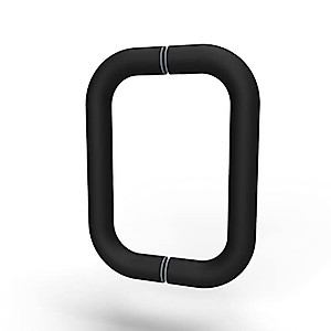 CKB 6" Shower Door Handle, Back to Back Shower Door Pull Compatible with 1/4" to 1/2" Thickness Glass for Glass Shower Doors, Matte Black with 304 Stainless Steel.