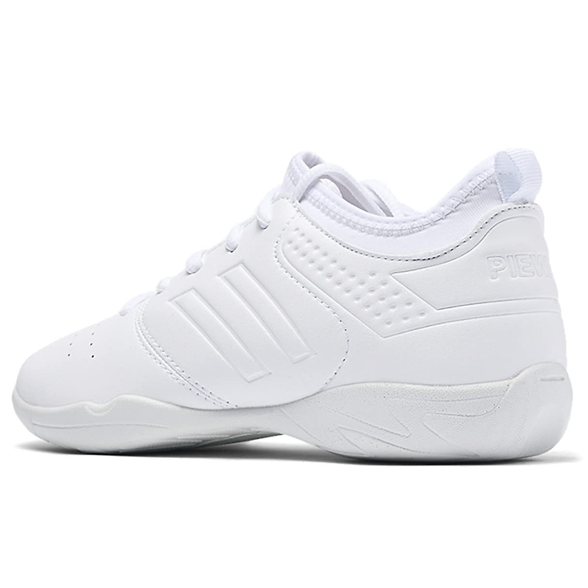 DADAWEN Cheer Shoes for Youth Girls Women White Cheerleading Dancing Shoes Athletic Training Tennis Walking Breathable Competition Cheer Sneakers White US Size 8/EU Size 40