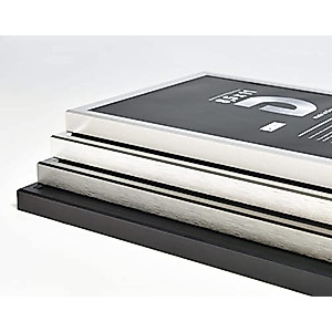 DEHA Design 8.5x11 Picture Frame Boston Silver | sturdy aluminum metal with shatter resistant and light acrylic glass | horizontal and vertical format for wall or tabletop with back easel | especially for certificate or document | MADE IN GERMANY