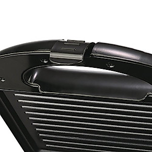 Brentwood Panini Press and Sandwich Maker Non-Stick, 9.75" x 9.75" x 3.75", Black