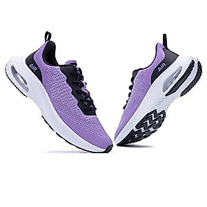 JARLIF Air Running Shoes for Women Athletic Tennis Sport Shoes Casual Walking Gym Jogging Sneaker PurpleBlack 8