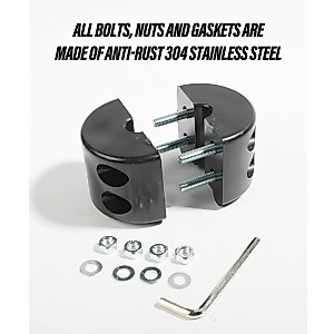 Rubber Winch Stopper,Winch Cable Hook Stopper,Rubber Rope Line Saver,Winch Cable Hook Rubber Stopper with Stainless Steel Screws and Nuts,Rubber Hook Stopper for Synthetic Winch Rope (Black)