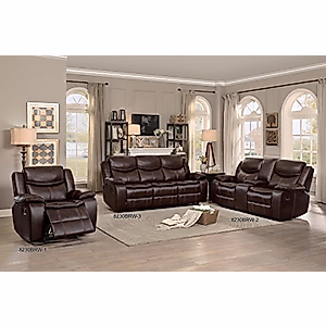 Homelegance Bastrop Double Reclining Sofa (Manual), Brown