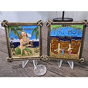 Navy Island Chief Tiki Hut Bar Hawaiian CPO USN Pin Up Girl Challenge Coin