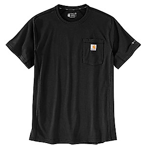 Carhartt Men's Force Relaxed Fit Midweight Short-Sleeve Pocket T-Shirt, Black, X-Large