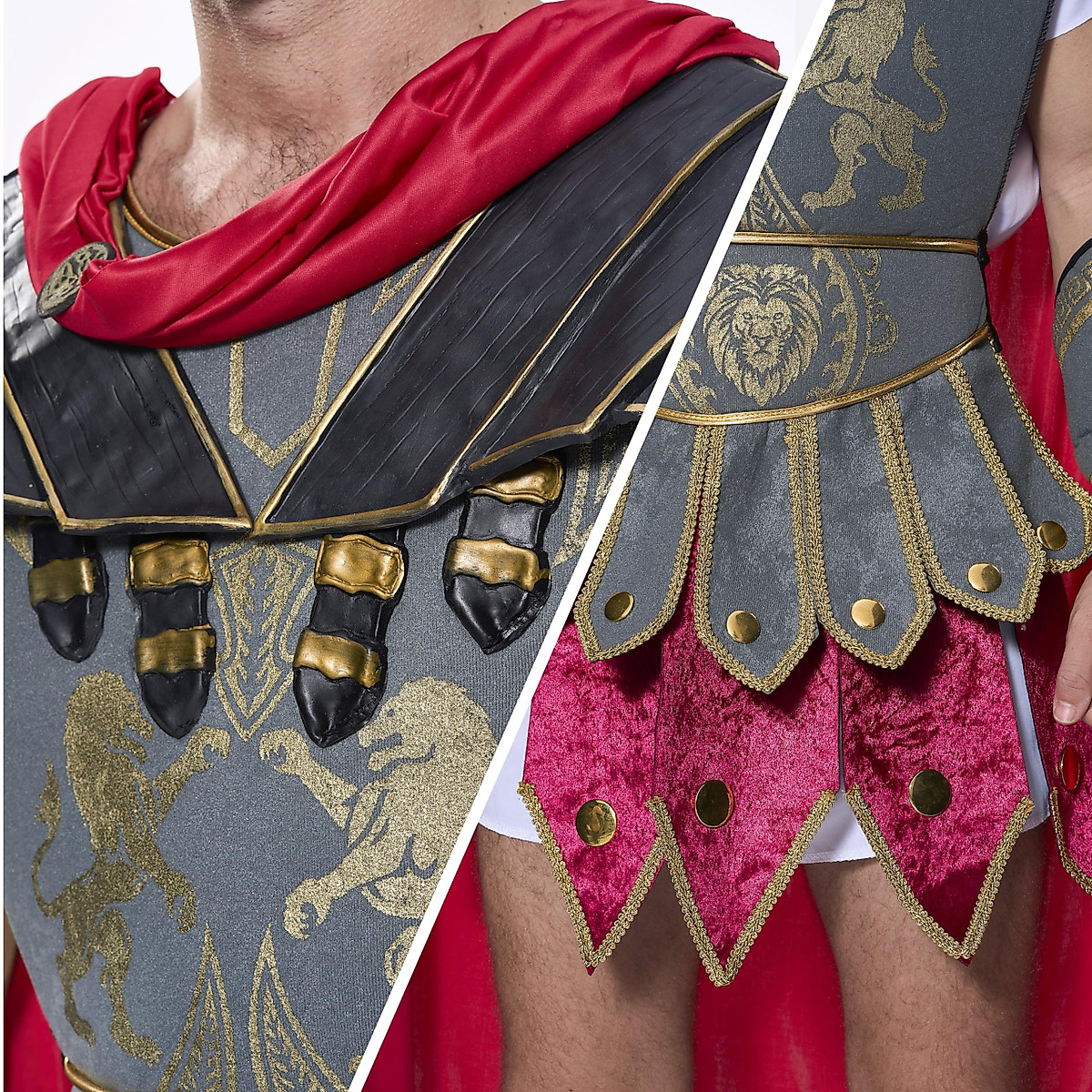 Spooktacular Creations Brave Men’s Roman Gladiator Costume Set for Halloween Audacious Dress Up Party