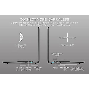 Packard Bell 15.6 inch Laptop IPS FHD 1920 x 1080 Resolution Laptop Computer, Intel Celeron N4020, UHD Graphics 600, 4GB Ram 128GB SSD, Micro SD Slot, Windows 11 in Home S Mode, 2MP Camera, Speakers