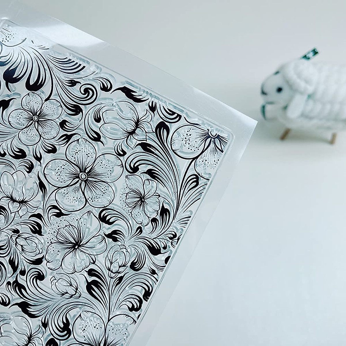 Hibiscus Flowers Background Clear Stamps Transparent Silicone Stamp Album Cards Rubber Stamp for Card Making Decoration and DIY Scrapbooking