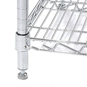 Nexel Chrome Wire Shelving, 72" W X 18" D x 74" H