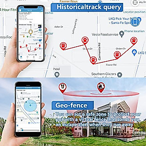 LeonardCreek Pet GPS Tracker for Dogs, Tracking Dog Collar Device, GPS Activity Monitor for Cats, Unlimited Range & Waterproof Tracker for Dogs, GPS Locator for Pets, Pet Activity Tracker (White)