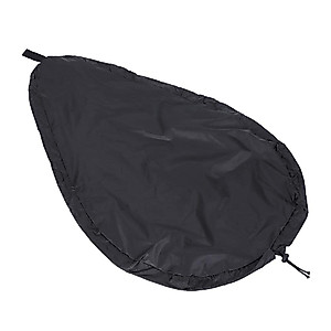 Vbestlife Universal Kayak Cockpit Drape Adjustable Waterproof Seal Cockpit Cover Fit Blocking Kayak Canoe Cockpit Cover Protector Black (M)